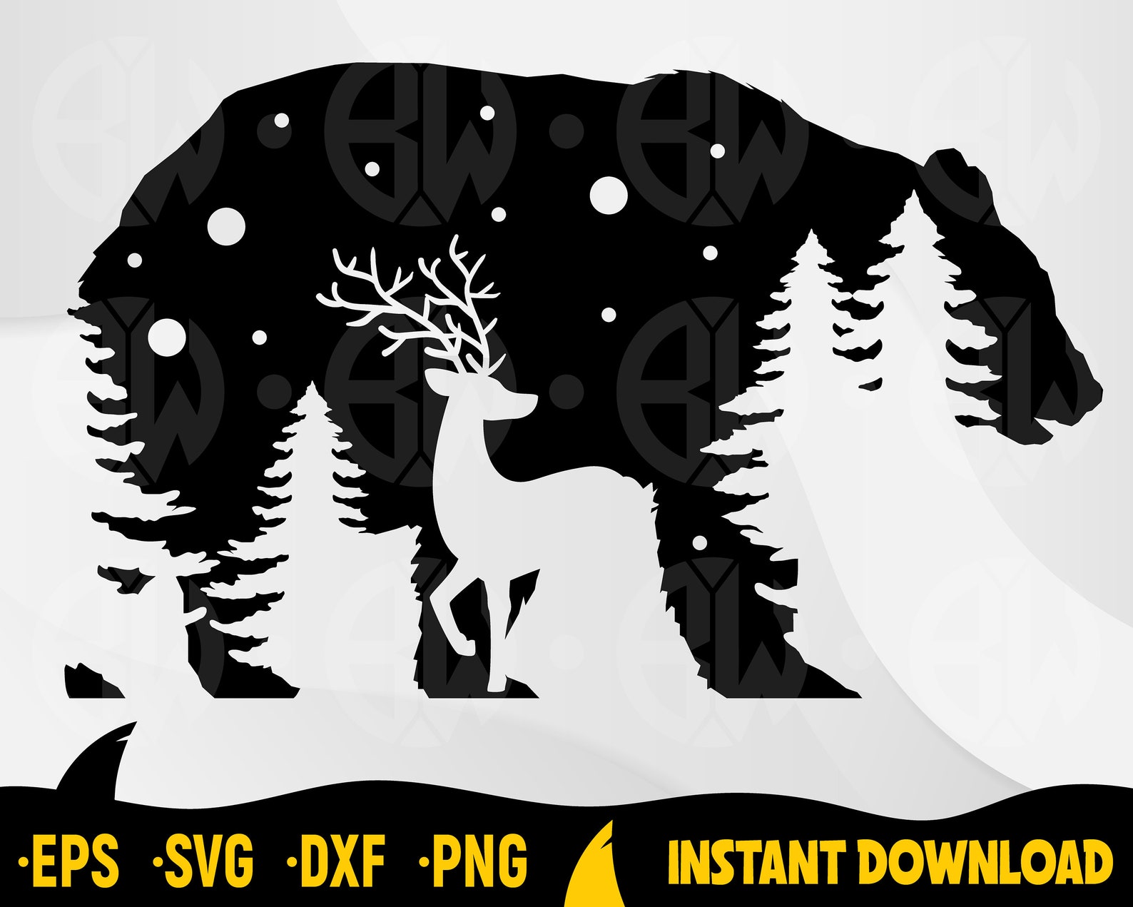 Bear Winter Wildlife Svg Snowing Wildlife Bear Cut File for - Etsy