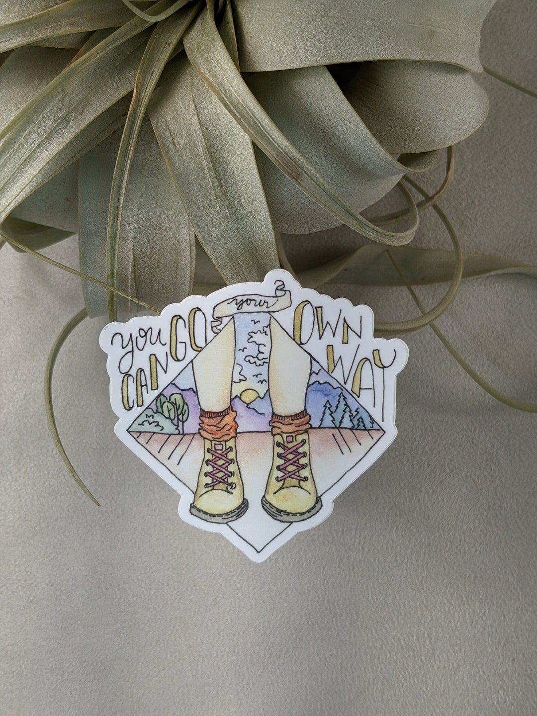 3 or 4-inch Hiking Boots Sticker for Personalizing a Water - Etsy