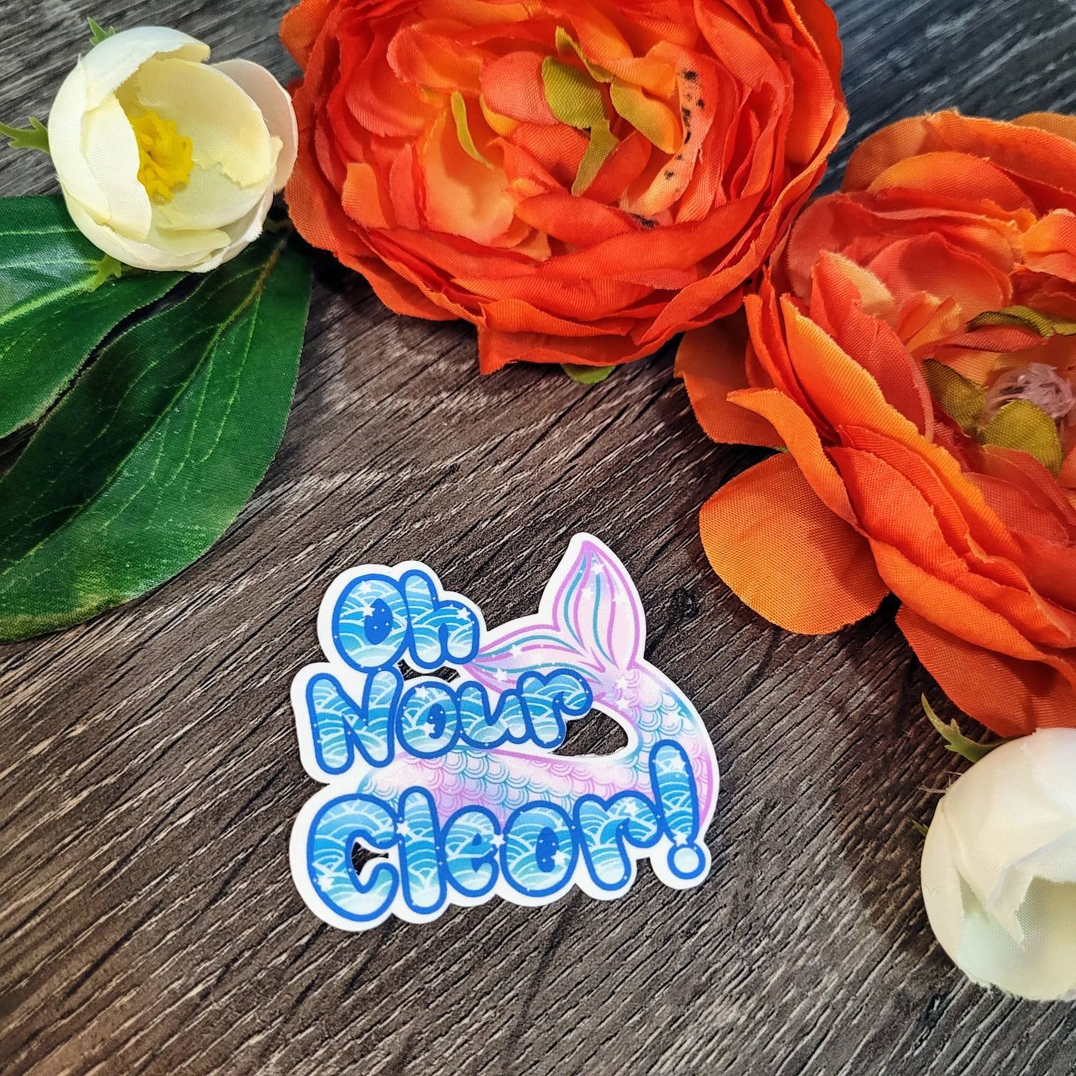 Oh Nour Cleo H2O Mermaid Vinyl Glossy Stickers Cute | Etsy
