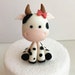 Edible Cow Sugar Fondant Figurine for Cake & Cupcake Topper. Farm House ...