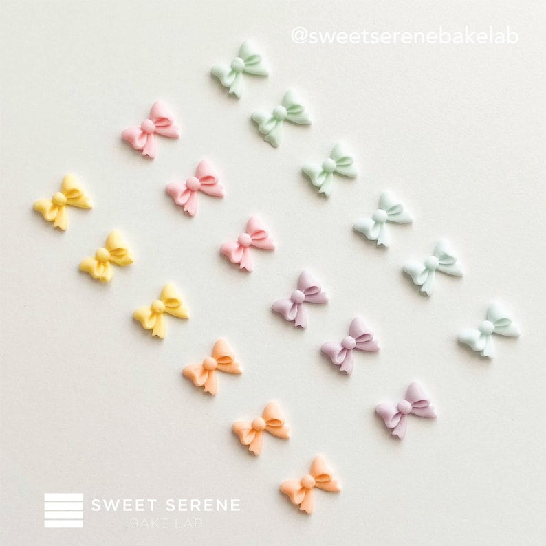 Edible Sugar Fondant Pretty Ribbon/ Bow Tie Decoration for - Etsy