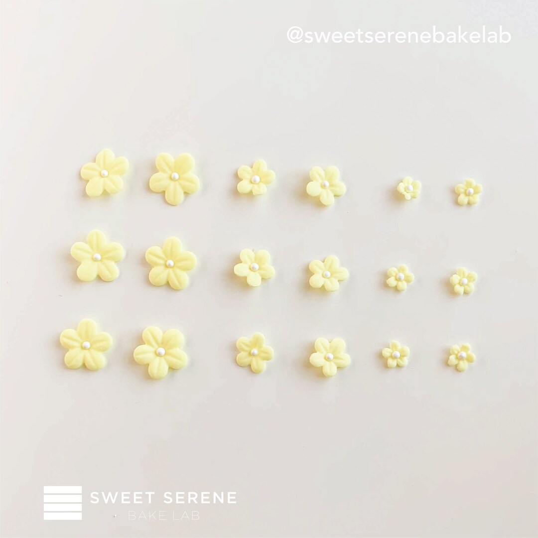 Edible Fondant Sugar Yellow Cherry Blossom Flower Decoration for ...
