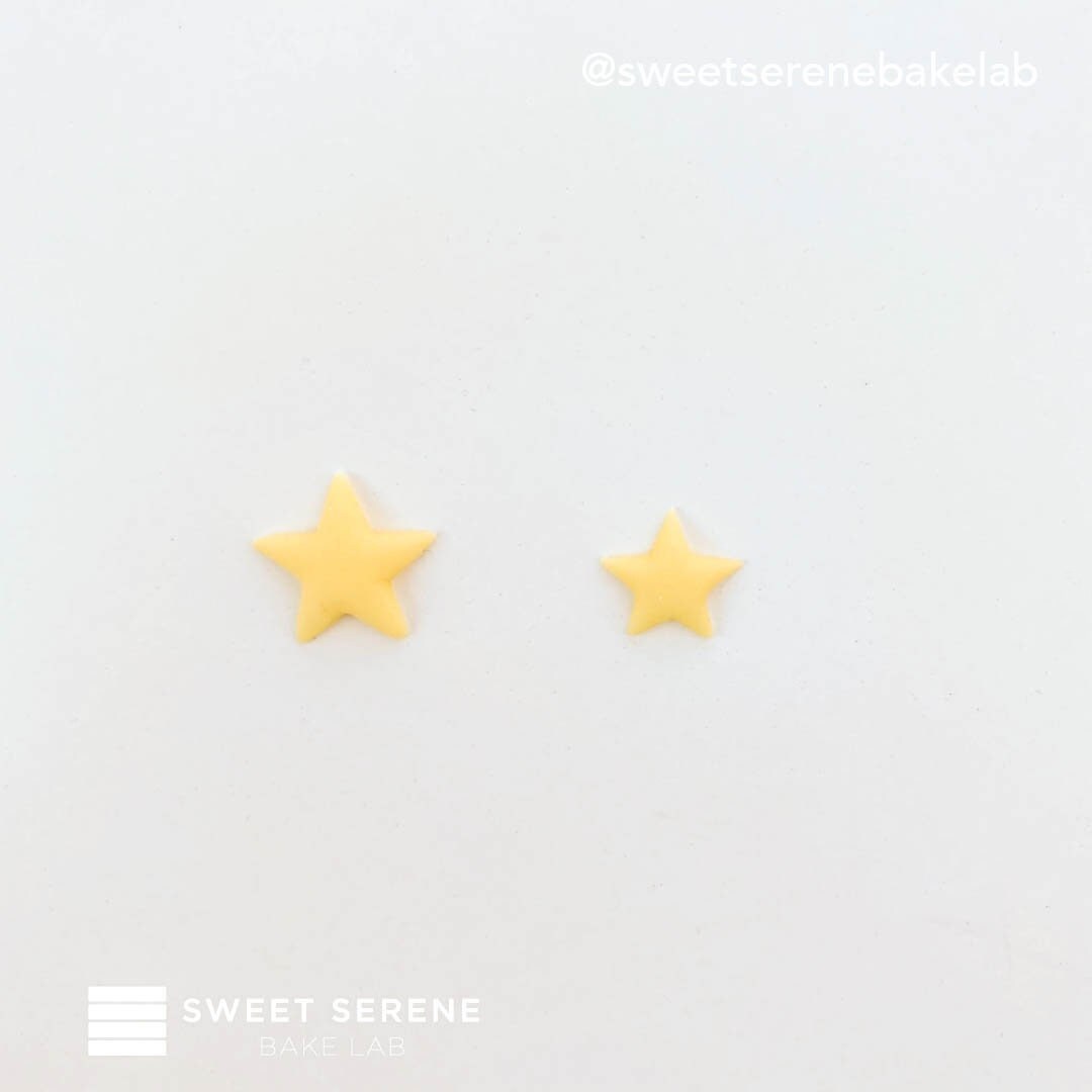Edible Fondant Stars 2D Decoration for Birthday Cake/ Cupcakes Topper ...