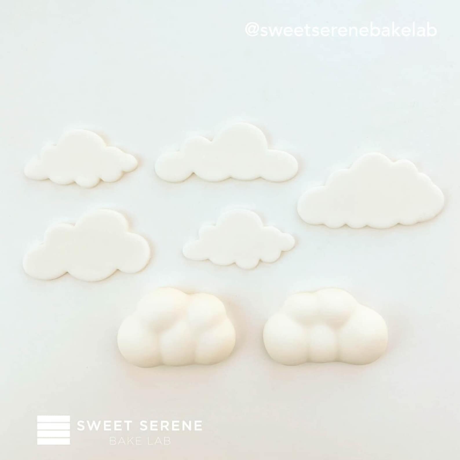 Edible Fondant Cloud 2D and 3D Decoration for Birthday Cake/ | Etsy