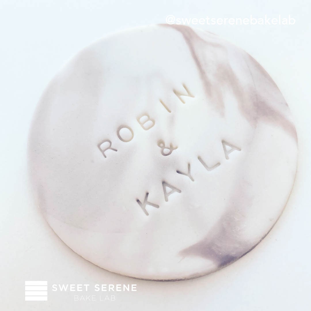 Edible Fondant Emboss Round Custom Plaque Decoration for Birthday Cake ...