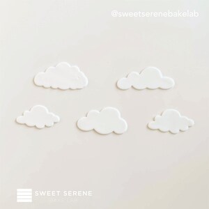 Edible Fondant Cloud 2D and 3D Decoration for Birthday Cake/ Cupcakes ...