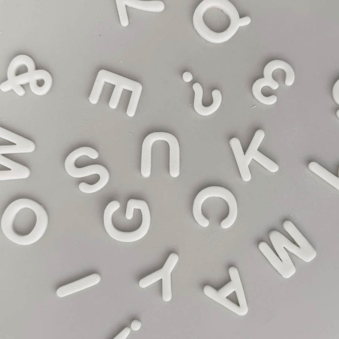 Edible Fondant Alphabet Decoration for Birthday Cake/ Cupcakes Topper ...