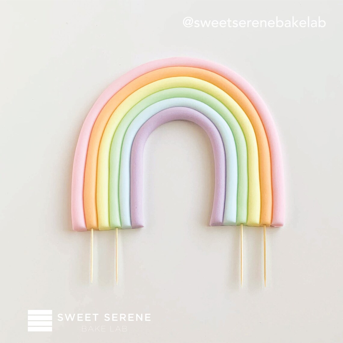 Edible Fondant Rainbow With or Without Letters Decoration for Birthday ...