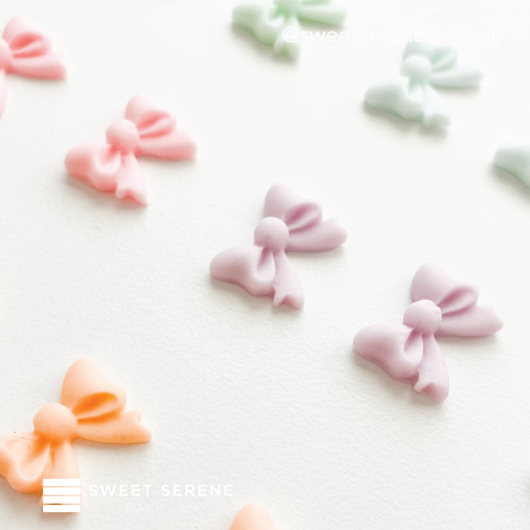 Edible Sugar Fondant Pretty Ribbon/ Bow Tie Decoration for Birthday ...