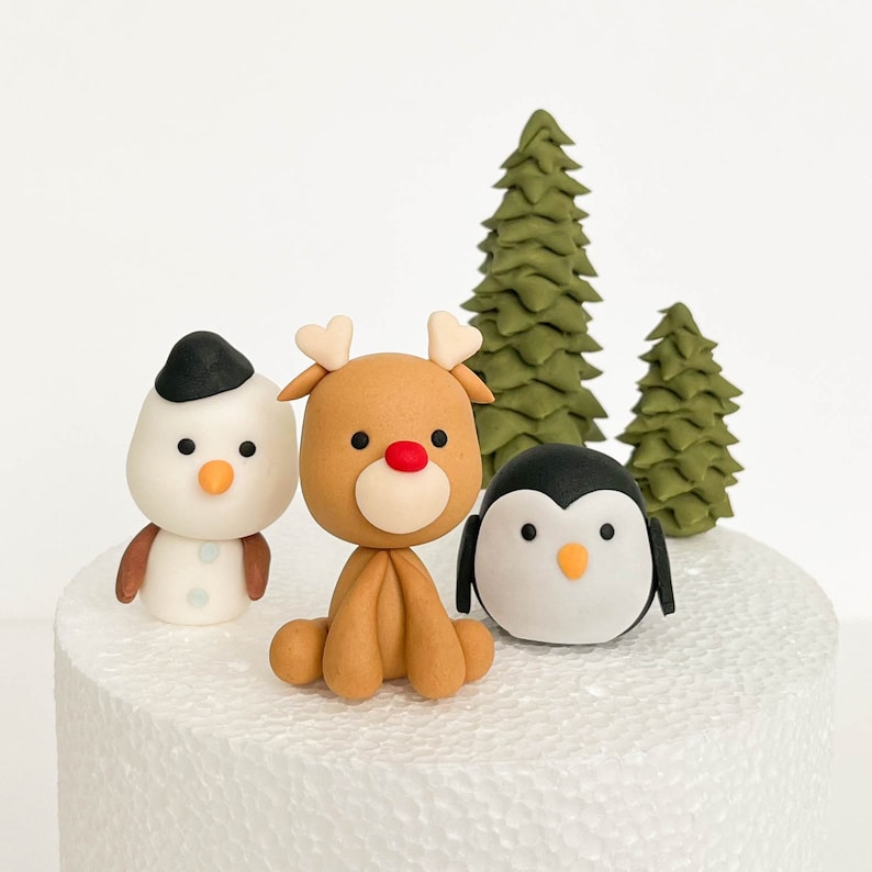 Edible Pine Tree Sugar Fondant Figurine for Cake & Cupcake Topper ...