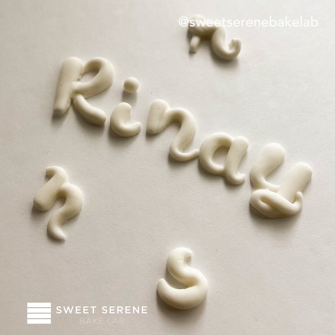 Edible Curvy Fondant Alphabet Letterdecoration for Birthday Cake ...