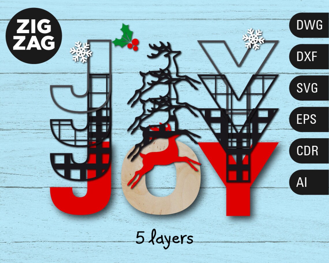 3D Joy Laser Cut File Layered JOY SVG File for Cricut 3D | Etsy
