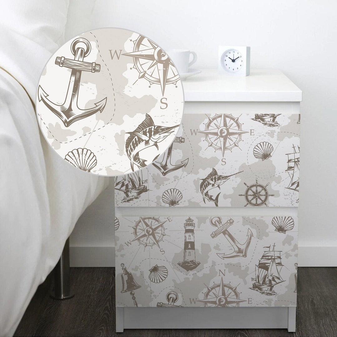 Malm Decals. Ikea Malm Dresser Decal Boys Room. Nautical Theme Nursery ...