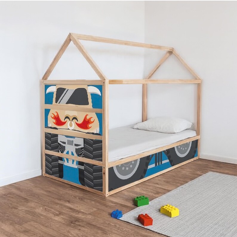 Monster Truck Bed Decal. Boys IKEA Bed Décor. - Etsy
