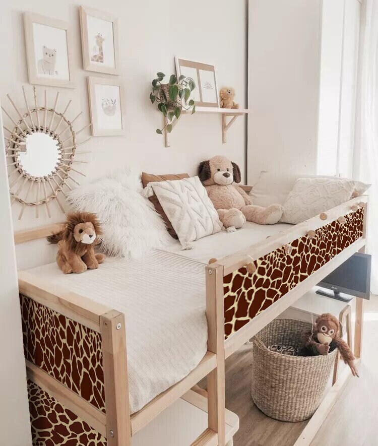 Ikea Kura Bed Decal Giraffe. Jungle Themed Kura Bed Stickers. Zoo Nursery Decor Kura Decals Boys. Kura Decal Safari Theme. Etsy