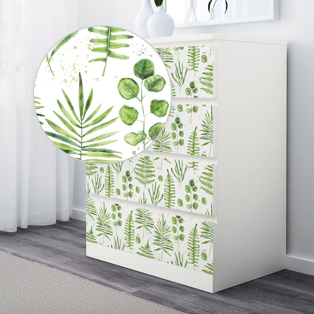 Fern Pattern Malm Dresser Decals: IKEA Dresser Makeover - Etsy