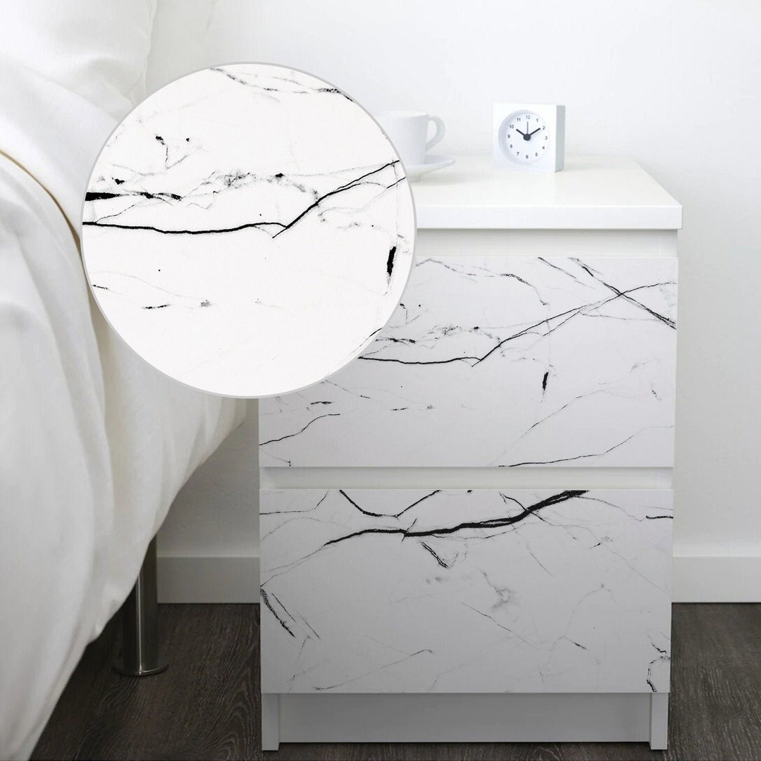 Marble Malm Decals, Ikea Malm Dresser Decal, Unisex Ikea Decals, Marble ...