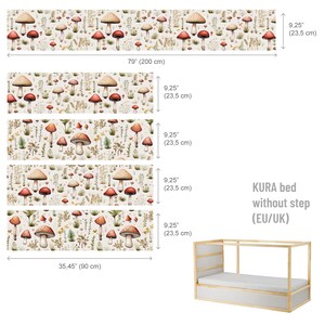 Ikea Kura Bed Decal Mushrooms. Kura Bed Stickers for Loft, Bunk, Low ...