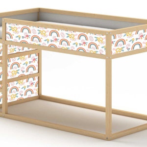 Ikea Kura Bed Decals. Kura Bed Stickers Rainbow & Flowers. Kura Bed ...