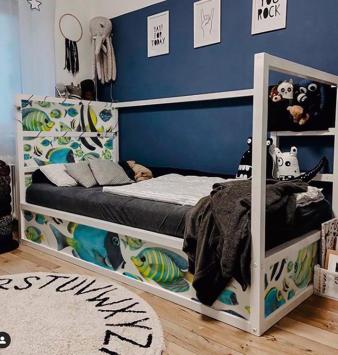 Kura Decal. Kura Bed Stickers. Ikea Kura Bed Makeover Fishes Decals ...