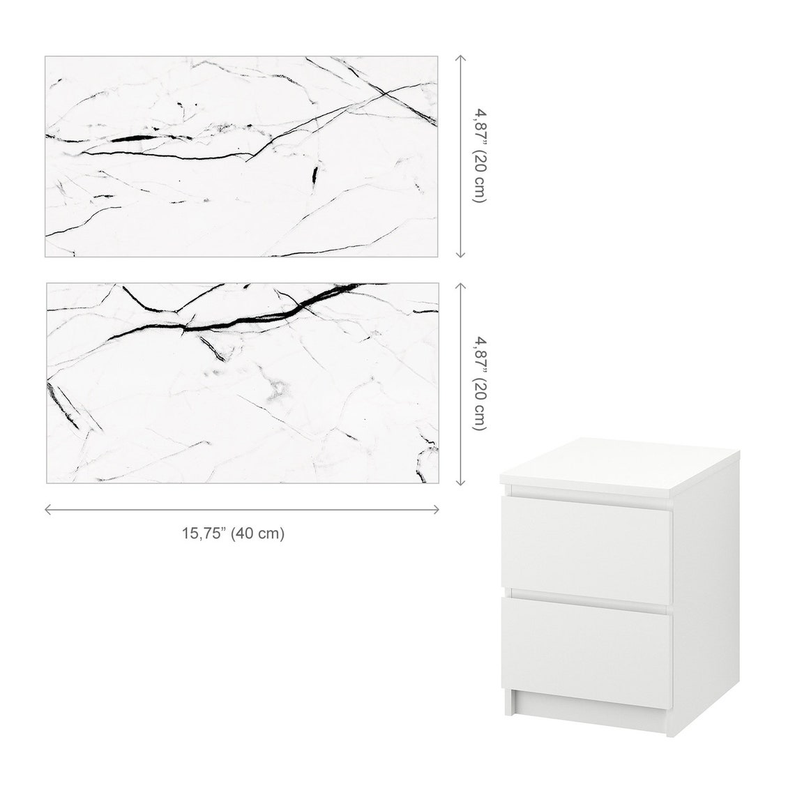 Marble Malm Decals Ikea Malm Dresser Decal Unisex Ikea - Etsy