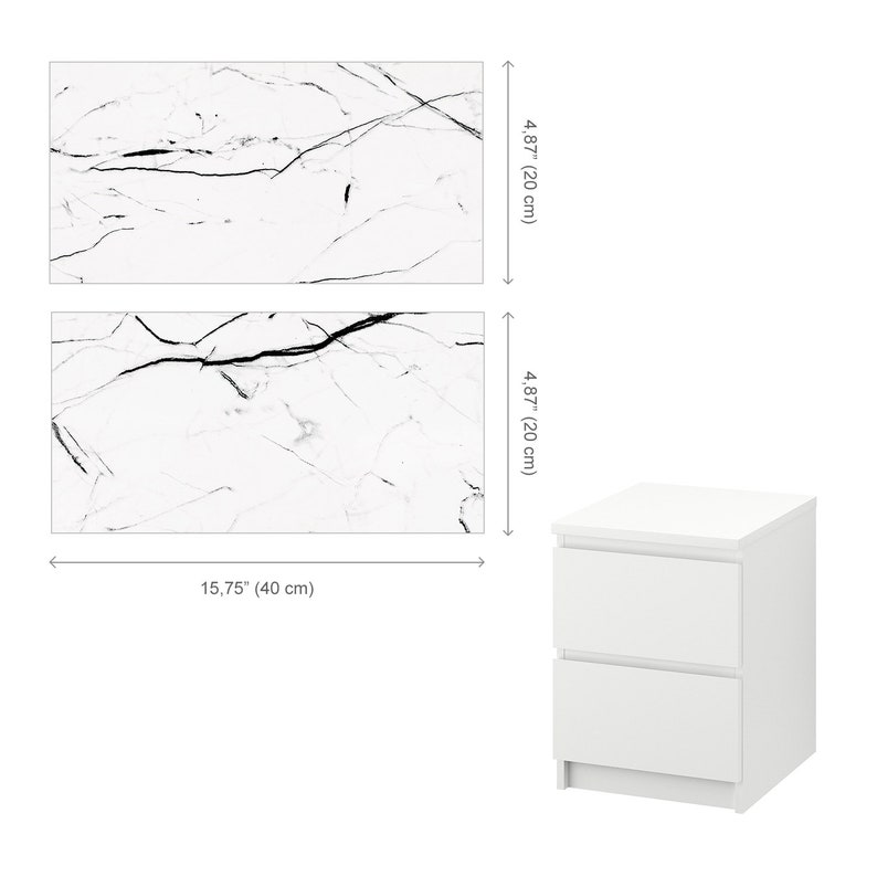 Marble Malm Decals Ikea Malm Dresser Decal Unisex Ikea - Etsy