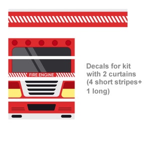 Fire Engine Kura Bed Stickers+drapes Set. Loft Accessories for Ikea ...