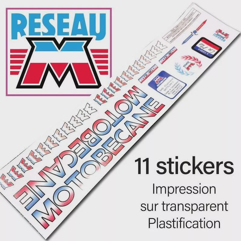 Sticker Kit BMX MOTOBECANE – Vintage Replica for Old School BMX ...