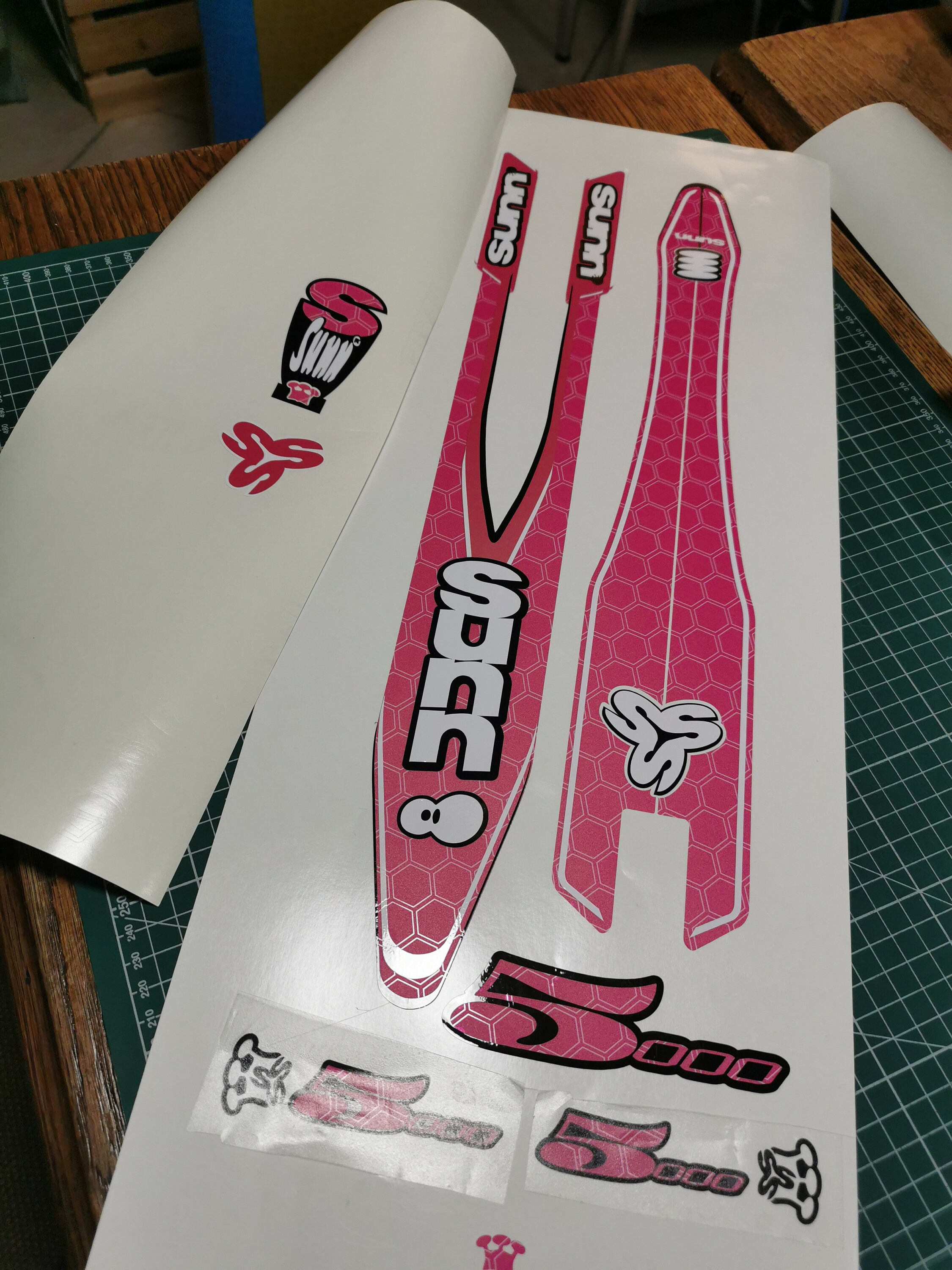 Set Deko-Sticker Mountainbike Sunn Fuchsia vintage Neo rétro | Etsy