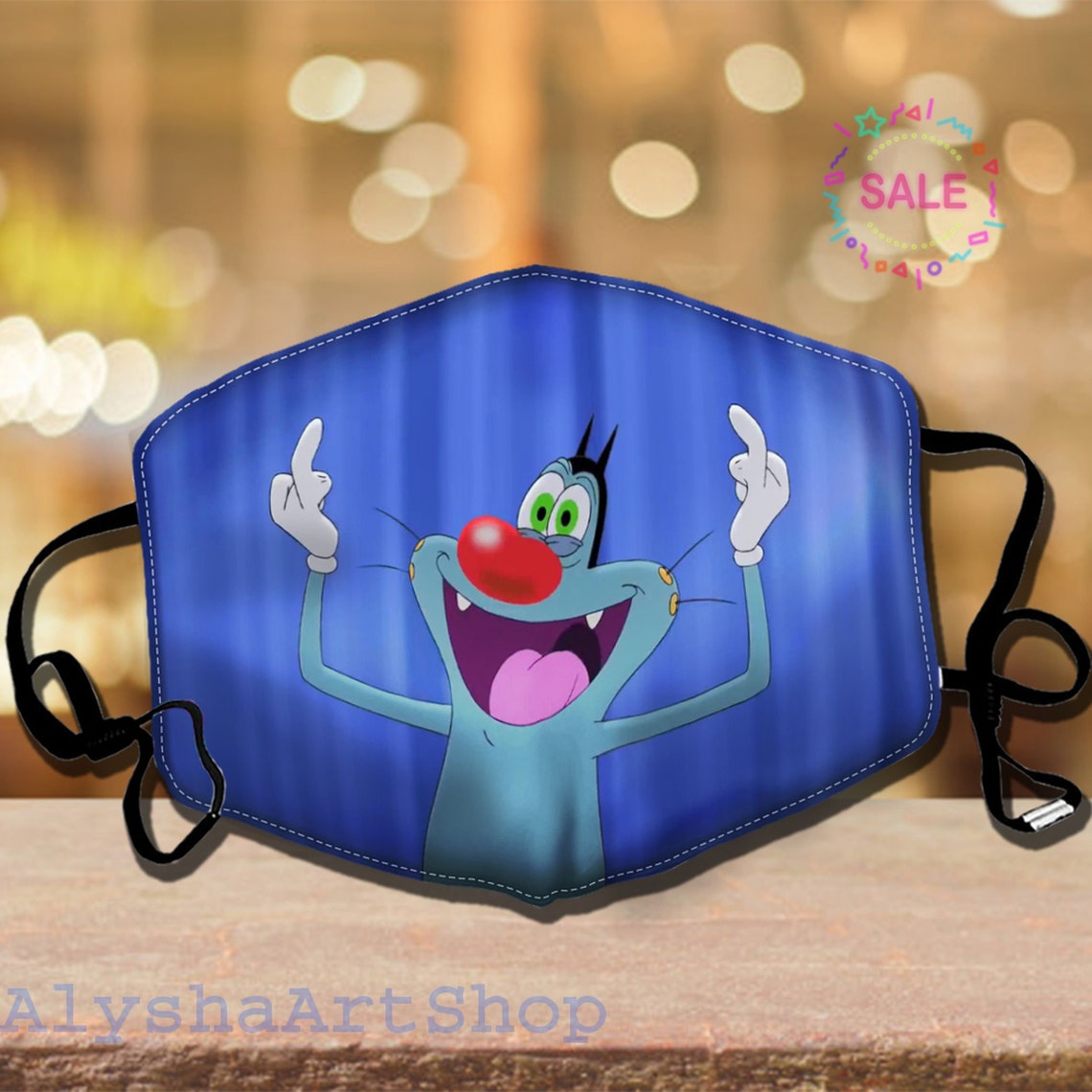 Oggy Face Mask Oggy and the Cockroaches Cartoon Face Mask | Etsy