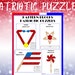 Patriotic Pattern Block Mat Printables & Worksheets - Etsy
