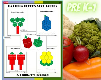 Garden Pattern Block Mat Printables & Worksheets - Etsy