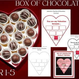 Mother's Day Box of Chocolates Activity Valetnine's Day - Etsy