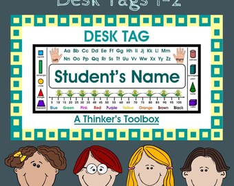 Desk Tag Plates Gr 4-5 Classroom Decor (you Type Your Student's Name ...