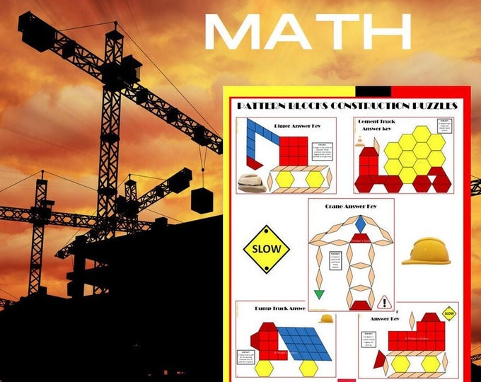 Camping Pattern Block Mat Printables & Worksheets - Etsy Canada