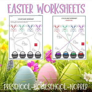 Easter Printable Worksheets | Math & ELA - Etsy