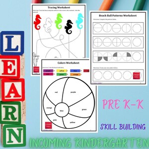 26 Early Learning Easy to Use Worksheets | Preschool & Kindergarten - Etsy