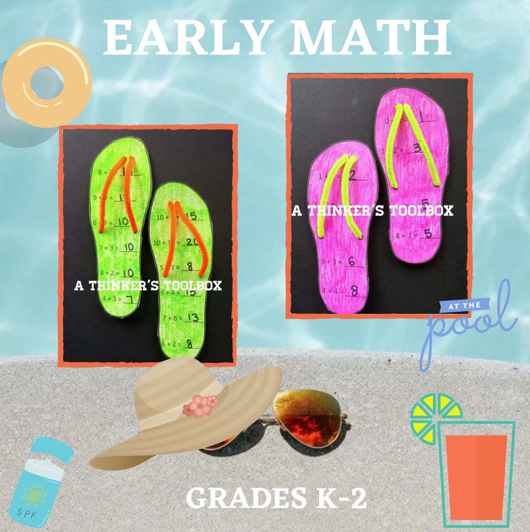 Flip Flop Math Activity and Worksheets - Etsy
