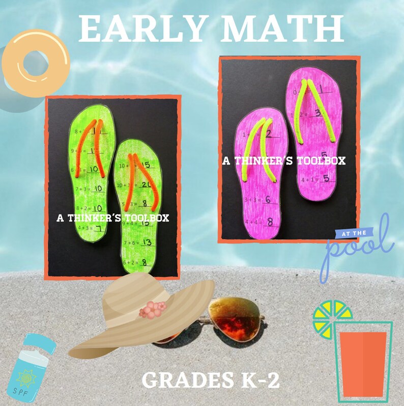 Flip Flop Math Activity and Worksheets - Etsy