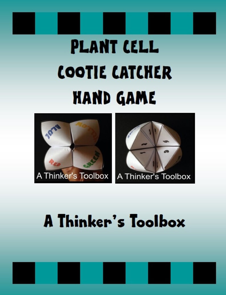 Plant Cell Hand Science Game | Cootie Catcher - Etsy