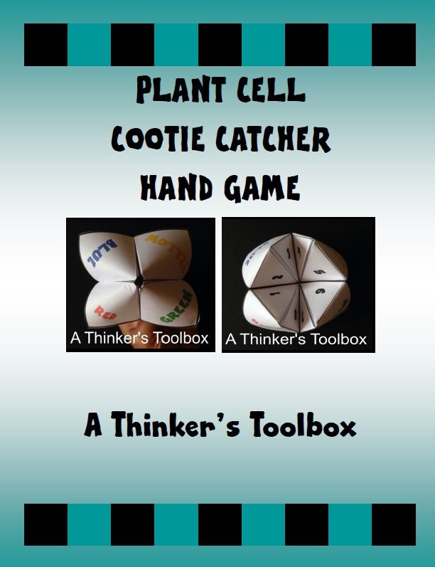 Plant Cell Hand Science Game | Cootie Catcher - Etsy
