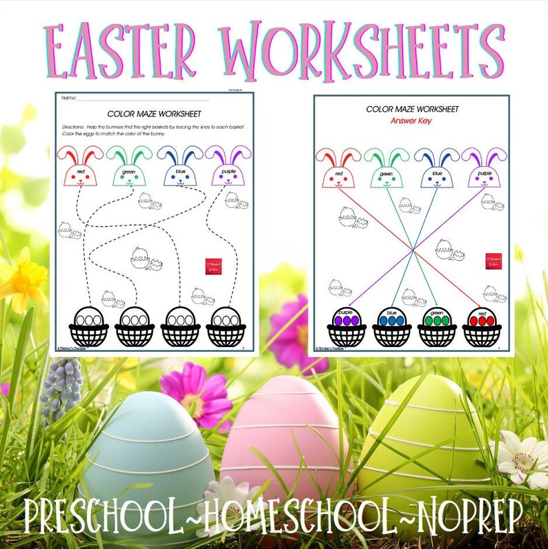 Easter Printable Worksheets | Math & ELA - Etsy
