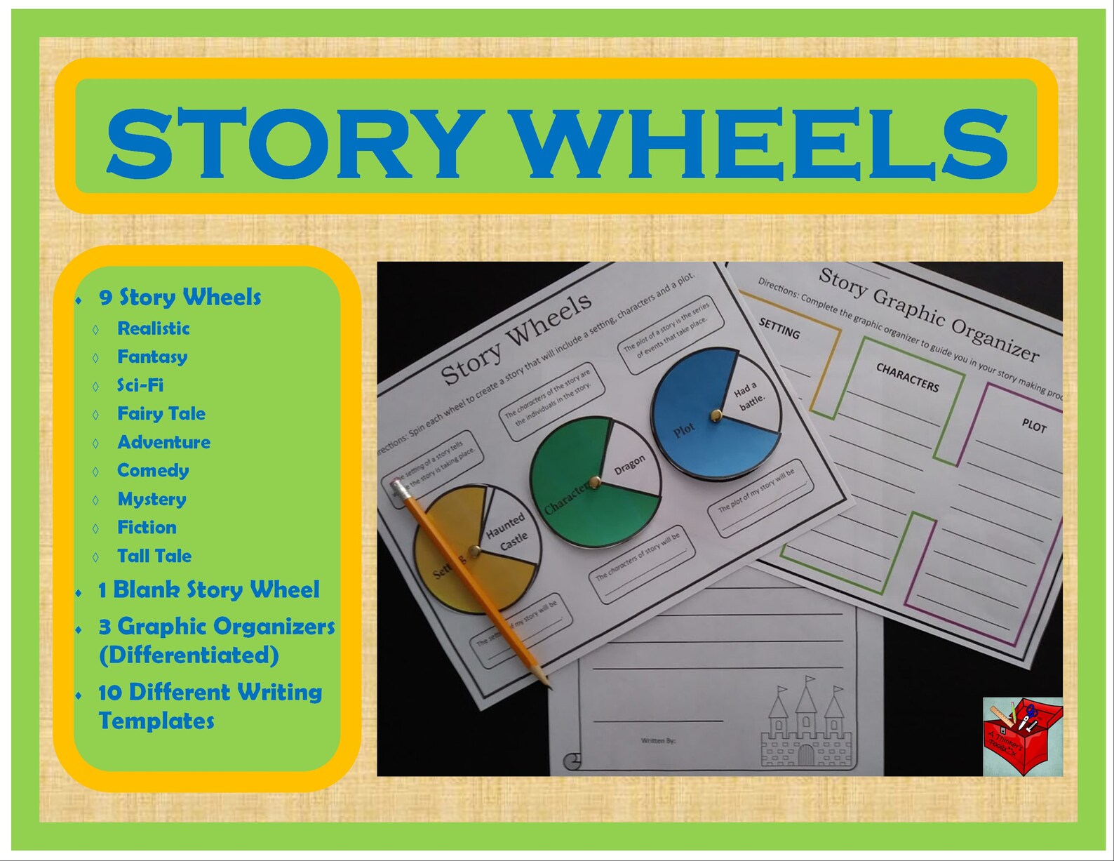 Story Writing Wheels-language Arts - Etsy