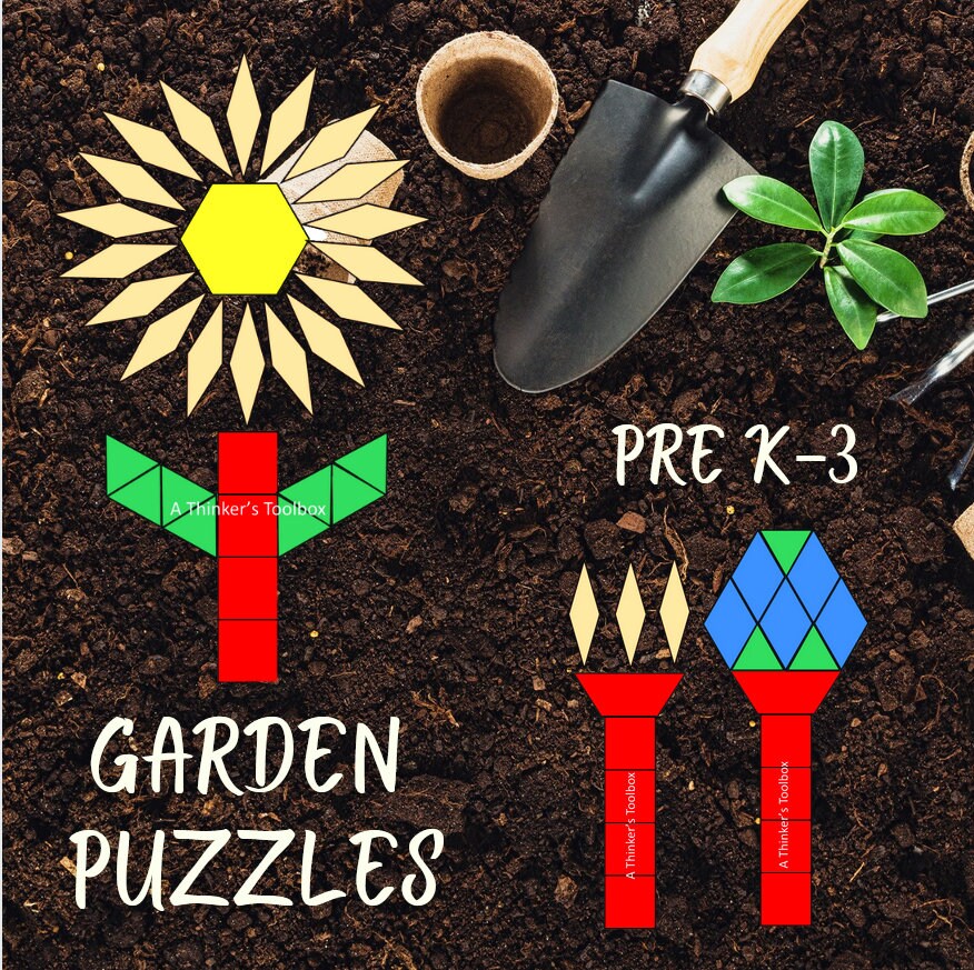 Garden Pattern Block Mat Printables & Worksheets - Etsy