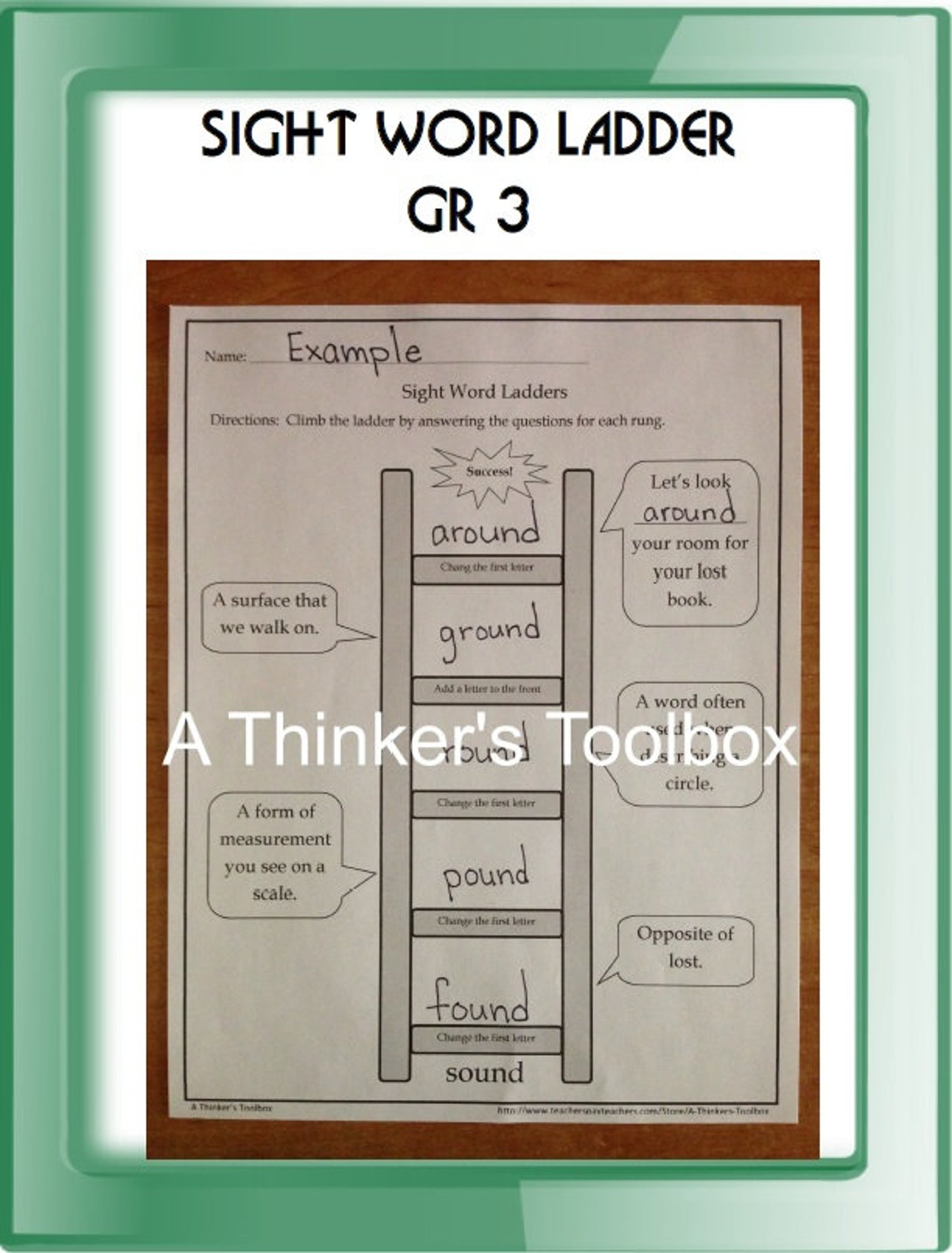 75 Words in ALL | 15 Printable Sight Word Ladder Worksheets Grade 3 - Etsy