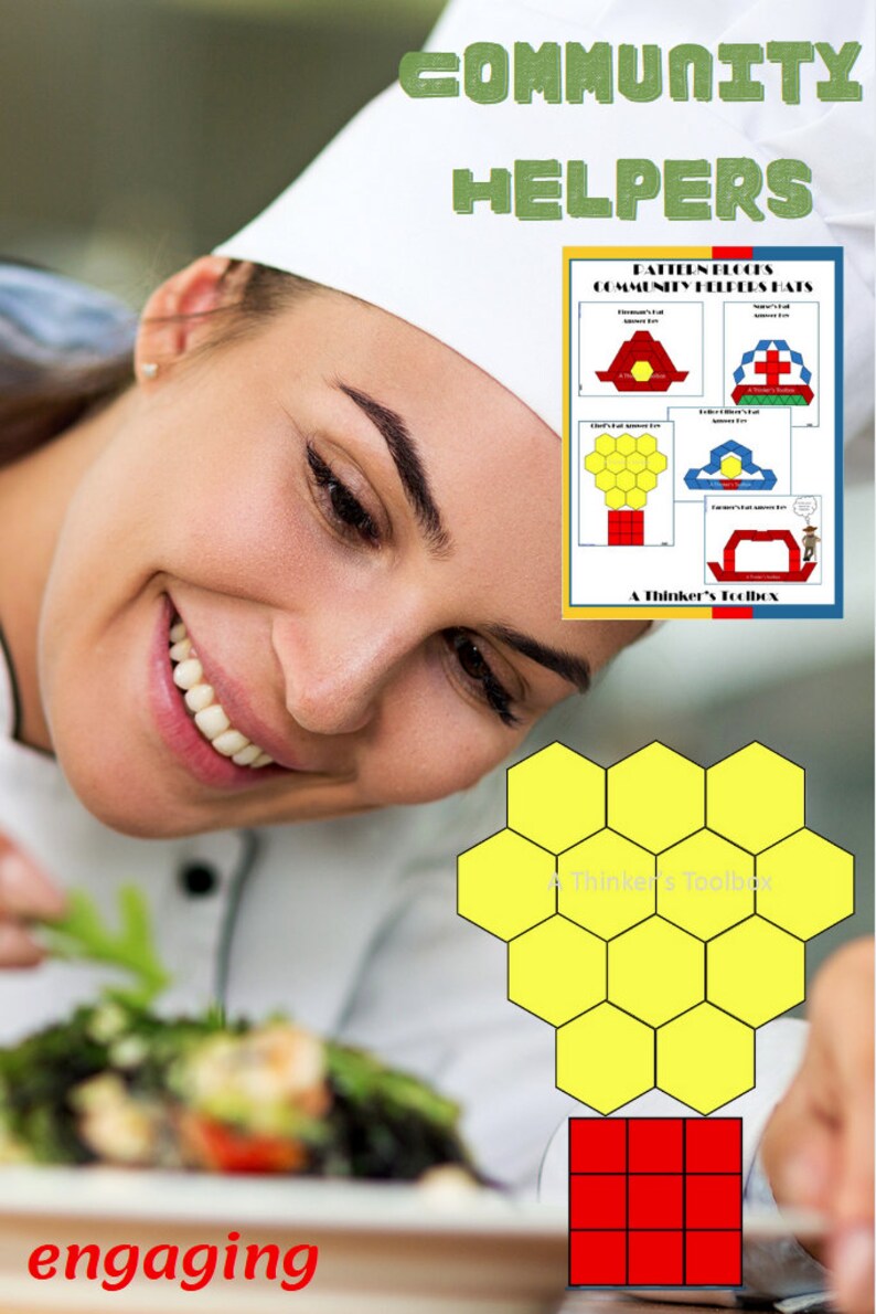 Community Helpers Hats Puzzles & Worksheets - Etsy