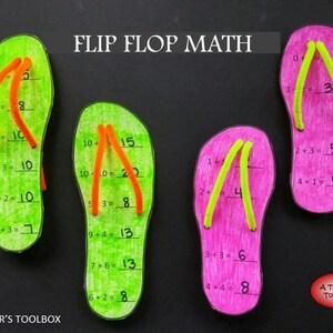 Flip Flop Math Activity and Worksheets - Etsy