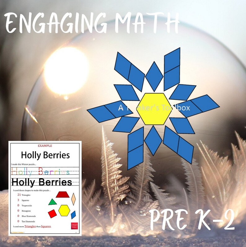 Winter Pattern Block Puzzles & Worksheets - Etsy