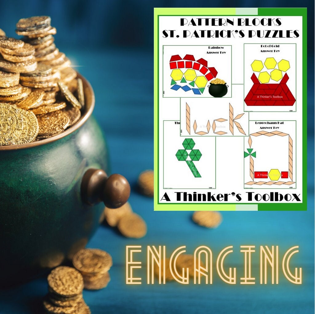 Holidays Pattern Block Mat Printables & Worksheets BUNDLE - Etsy