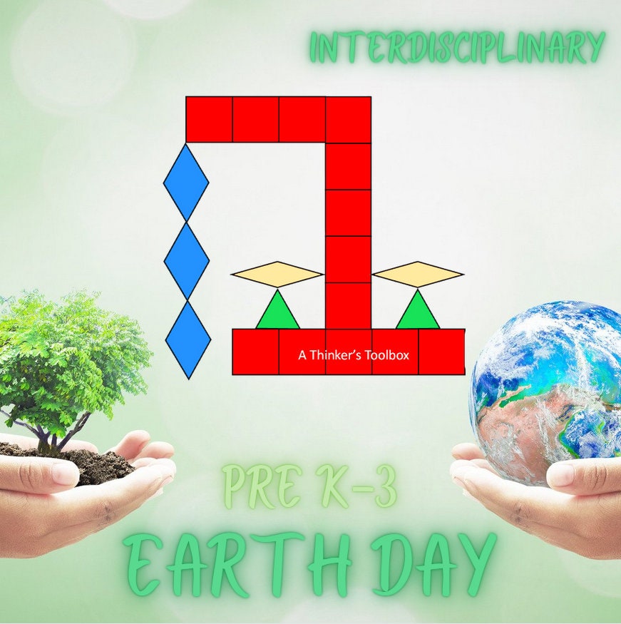 Earth Day Pattern Block Mat Printables & Worksheets - Etsy